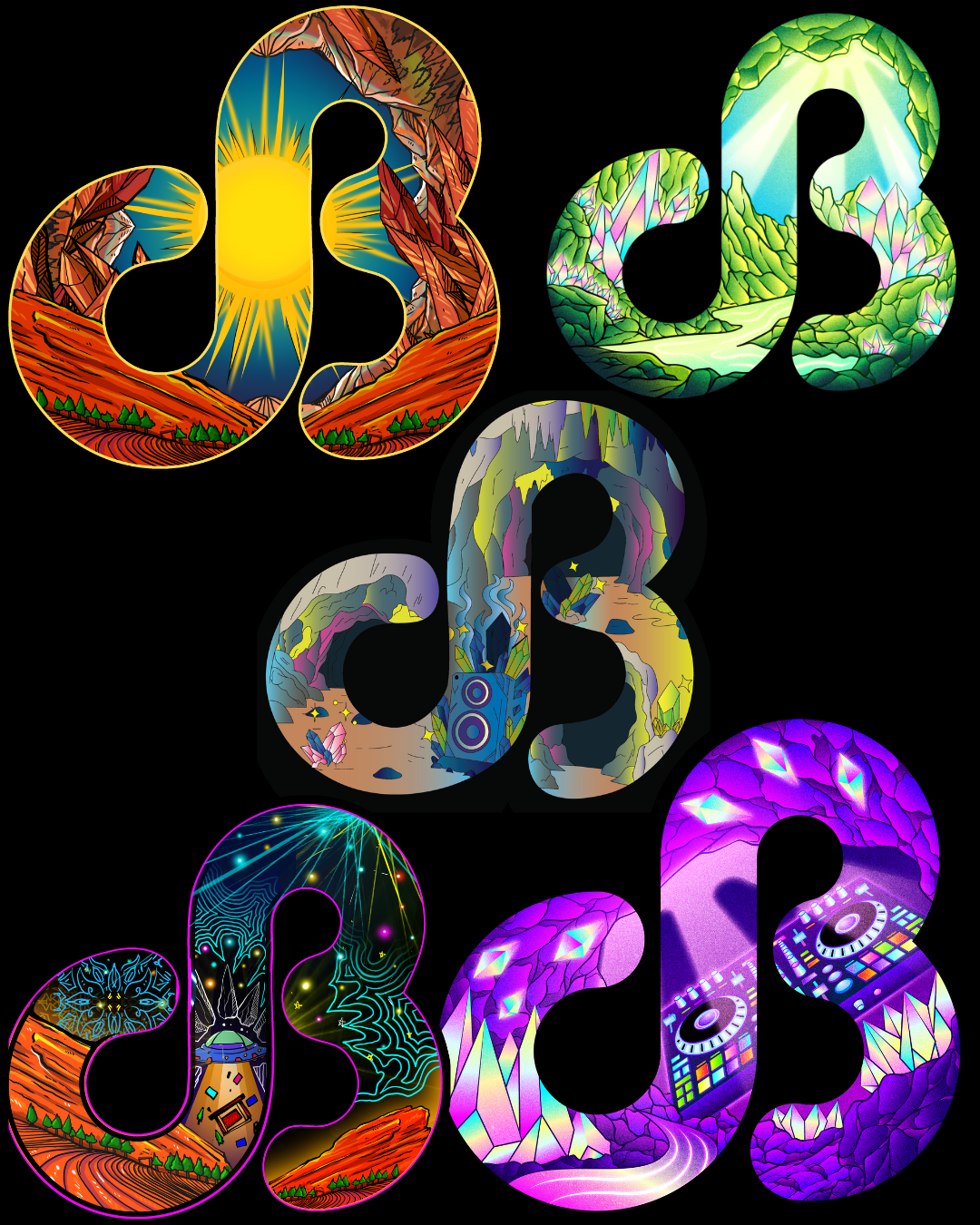DB Logo StickerPack [5 Stickers] – Illumination Lab